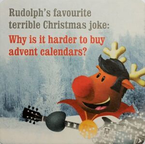 Beer Coaster: Rocking Rudolph (Hardys & Hansons, United Kingdom of ...