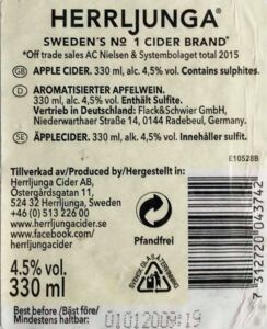 Drink Label: Herrljunga (Herrljunga Cider AB, SwedenCol:SE-CIDER-000012