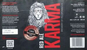Drink Label: KARMA Red Ale (Brewery of Peloponnisos, GreeceCol:GR-BEER ...