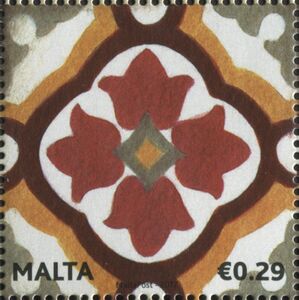 Stamp: Floor Tile Patterns (Malta(Floor Tile Patterns) Mi:MT 1996,Sn:MT ...