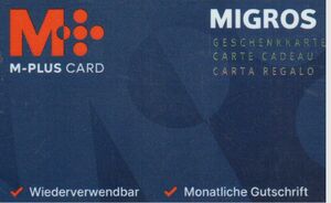 Geschenkkarte: M-Plus Card (Migros, Schweiz(Migros) Col:CH-MIG-2421-000-V11