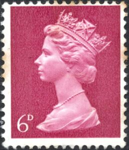 Stamp: Queen Elizabeth II - 6d Predecimal Machin (United Kingdom of ...