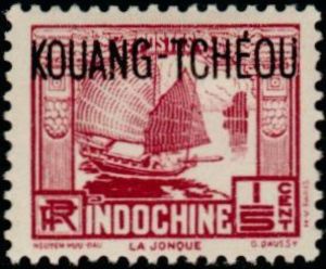 Timbre: Junk overprint (Chine - Bureaux de poste français à Kouang ...