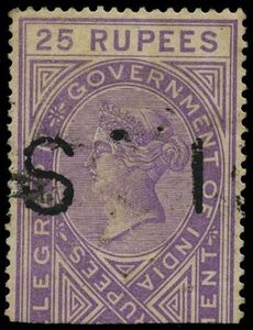 Stamp: Queen Victoria (1819-1901) (India(Telegraph: Queen Victoria ...