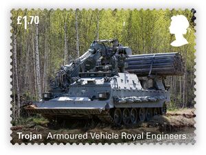Stamp: Trojan Armoured Vehicle (United Kingdom of Great Britain ...