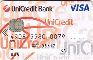 Bank Card: UniCreditBank Text (UniCredit Bank, RussiaCol:RU-VI-1815.03