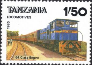 Stamp: Locomotive Class 64 (Tanzania(Locomotives (1985)) Mi:TZ 281,Sn ...