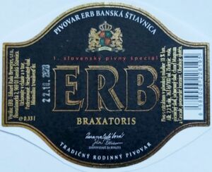 Drink Label: Erb Braxatoris (Pivovar ERB, SlovakiaCol:SK-BEER-007701