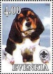 Stamp: Basset Hound (Russia, Evenkia: Illegal Stamps(Russia : Evenkia ...