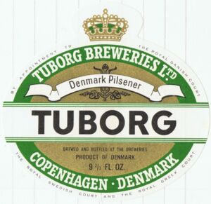 Drink Label: Tuborg Denmark Pilsener (Tuborg Breweries Ltd., DenmarkCol ...