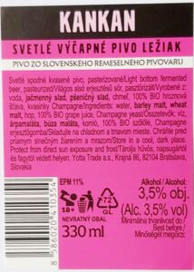 Drink Label: Kaltenecker Kankan (Pivovar Kaltenecker Roznava ...