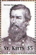Postzegel: Brigadier-general Herman Haupt (Saint Kitts(Railways in the ...