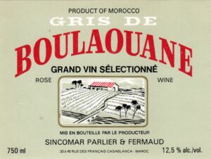 Drink Label: Gris de Boulaouane rosé (Soncomar-Parlier et Fermaud ...