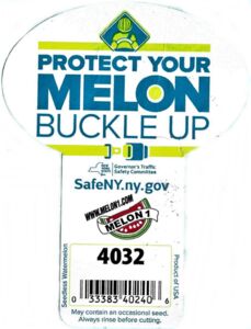 Fruit Sticker: Protect Your Melon Bucle Up #4032 (United States of ...