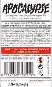 Drink Label: Apocalypse (Cinema Brewers, NetherlandsCol:NL-BEER-024525