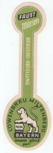 Drink Label: Faust Märzen (Lowenbrauerei Miltenberg, Germany, Federal ...