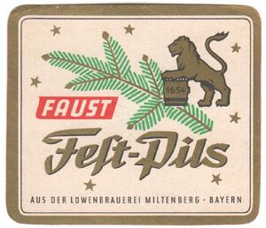 Drink Label: Faust Fest-Pils (Lowenbrauerei Miltenberg, Germany ...