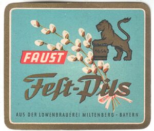 Drink Label: Faust Fest-Pils (Lowenbrauerei Miltenberg, Germany ...