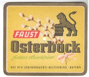 Drink Label: Faust Osterbock (Lowenbrauerei Miltenberg, Germany ...
