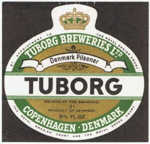 Drink Label: Denmark Pilsener Tuborg (Tuborg Breweries Ltd., DenmarkCol ...