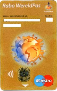 Bank Card: Rabo WereldPas (Rabobank, NetherlandsCol:NL-MS-0019.04