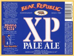 Drink Label: XP Pale ale (Bear Republic Brewing Company, United States ...