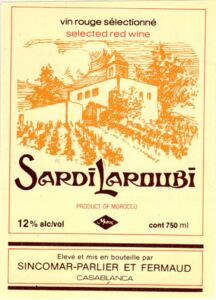 Drink Label: Sardi Laroubi rouge (Sincomar Parlier et Fermaud ...