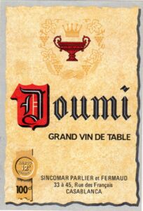 Drink Label: Doumi (Sincomar Parlier et Fermaud, MoroccoCol:MA-WINE-000035