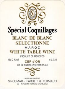 Drink Label: Spécial coquillages Blanc de blanc (Sincomar Parlier et ...