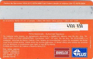 Bank Card: Visa Débito 24 (Banco Galicia, ArgentinaCol:AR-VI-0040.04