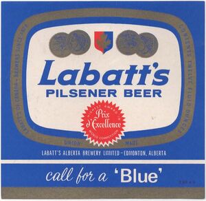 Drink Label: Labatt's Pilsener beer (Labatt's alberta brewery limited ...
