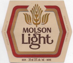 Drink Label: Molson light (Molson's Brewery Ltd, CanadaCol:CA-BEER-000311