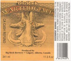 Drink Label: Warthog ale (Big Rock Brewery, CanadaCol:CA-BEER-000330