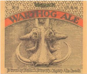 Drink Label: Warthog ale (Big Rock Brewery, CanadaCol:CA-BEER-000331