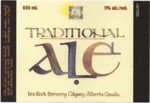 Drink Label: Traditional ale (Big Rock Brewery, CanadaCol:CA-BEER-000341