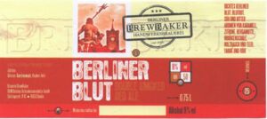 Drink Label: Berliner Blut Double smoked red ale (Brauerei BrewBaker ...