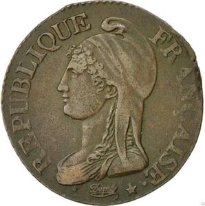 Coin: 1 Decime (I - Limoges) (France) (1793~1799 - First Republic) WCC ...