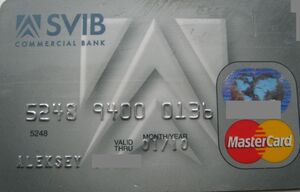 Bank Card: SVIB Bank Logo (SVIB, RussiaCol:RU-MC-2516