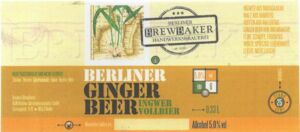 Drink Label: Berliner Ginger beer (Brauerei BrewBaker, Germany, Federal ...