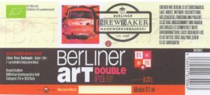 Drink Label: Berliner art double ipa (Brauerei BrewBaker, Germany ...