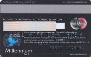 Bank Card: Millennium Visa (Millennium Bank, PolandCol:PL-VI-0420.02