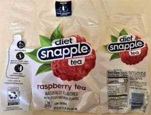 Drink Label: Snapple Diet Raspberry (Snapple Beverage Corp., United ...
