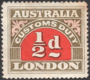 Stamp: Customs Duty - London (Australia: Revenue Stamps(Customs Duty ...