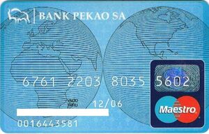 Bank Card: World Map (Bank Polska Kasa Opieki SA/Bank Pekao SA ...