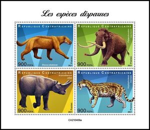 Stamp: Extinct Species (Central African Republic(Extinct Species (2021 ...