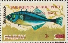 Stamp: Emergency Strike Post International Overprint Stickleback ...