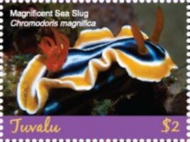 Stamp: Magnificent Sea Slug (Chromodoris magnifica) (Tuvalu(Nudibranch ...