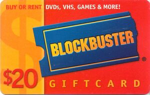 기프트카드: DVD's VHS, Games & More (Blockbuster, 미국(Blockbuster Logo ...