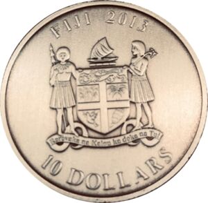 Coin: 10 Dollars (Raccoon - Procyon "Predatory Mammals") (Fiji(1969 ...