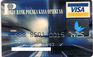 Bank Card: Visa (Bank Polska Kasa Opieki SA/Bank Pekao SA, PolandCol:PL ...